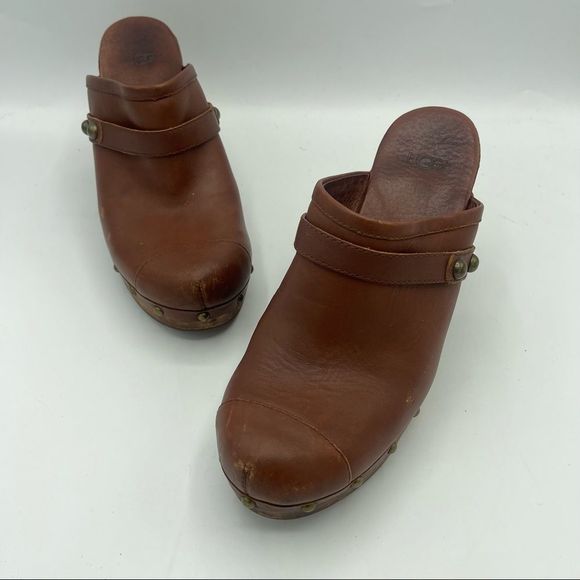 UGG | Shoes | Uggjolene Clogs Mule Shoe Heels | Poshmark